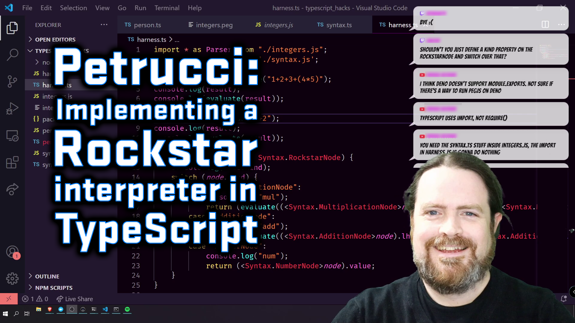 Petrucci: A Rockstar interpreter in TypeScript: Part 1 & 2 : dylanbeattie.net