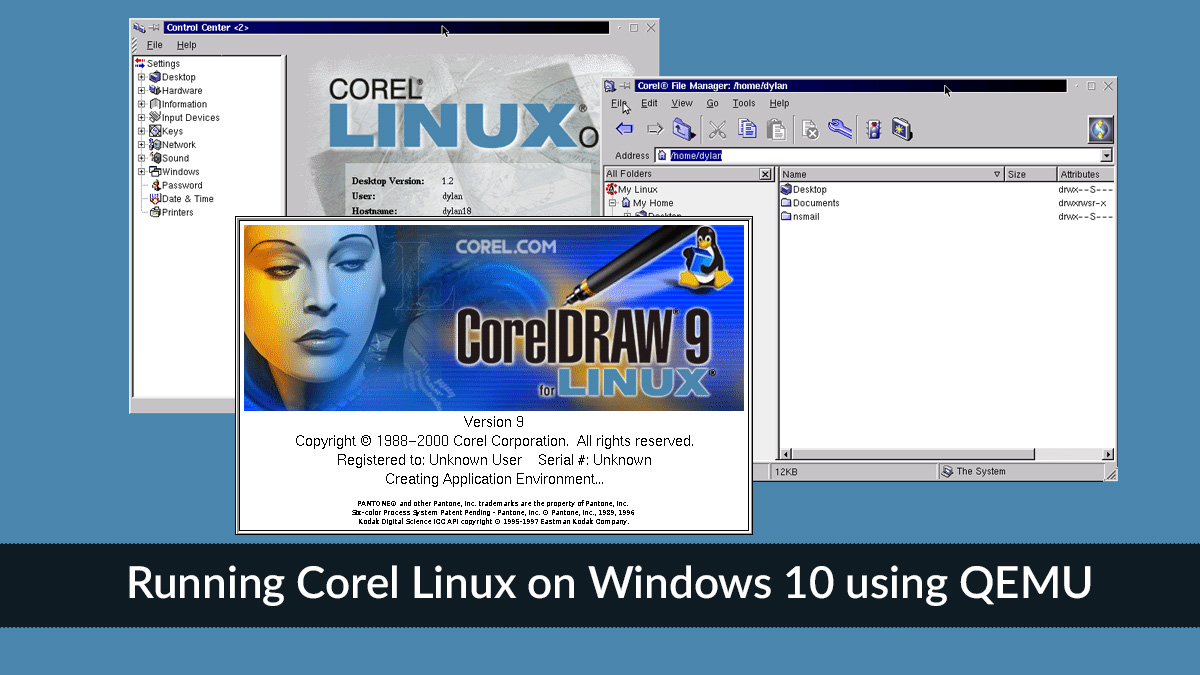 Running Corel Linux on QEMU : dylanbeattie.net